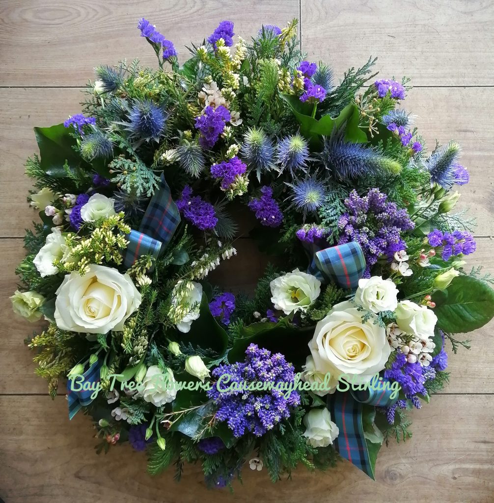 Flower of Scotland Wreath - Bay Tree Flowers